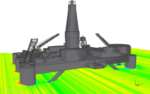 CFD Simulation Oil Rig - MantiumCAE